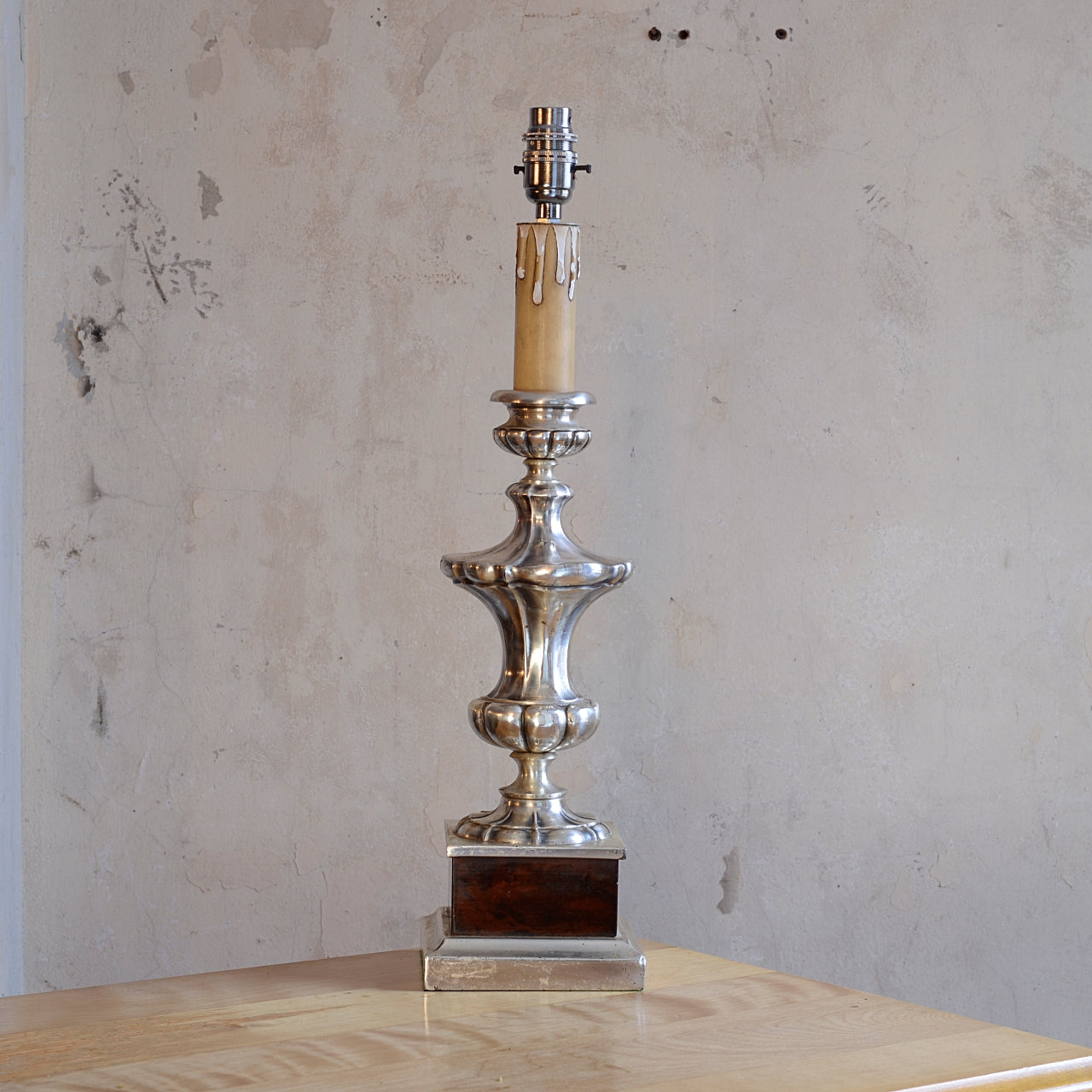 Silverplate & Faux Tortoiseshell Table Lamp – viki.knott